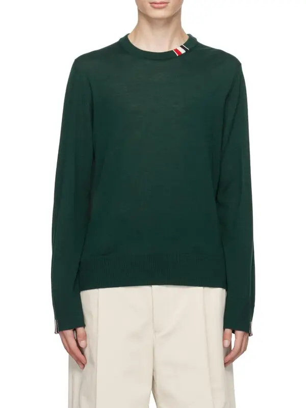 Thom Browne Rwb Stripe Detailed Crewneck Jumper - Multicolor