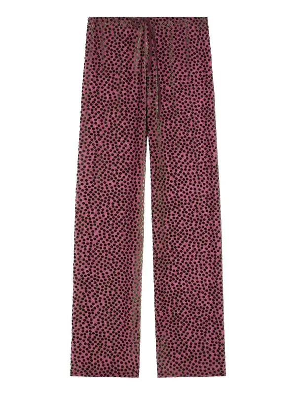 Dries Van Noten Elasticated Polka Dot Trousers - Dark Pink