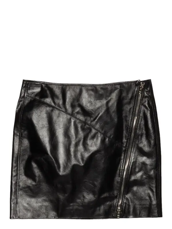 Isabel Marant Étoile Leather Zipper Skirt - Black