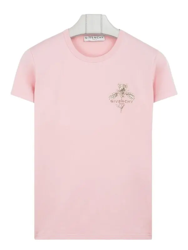 Givenchy Embroidered Logo T-shirt - Light Pink