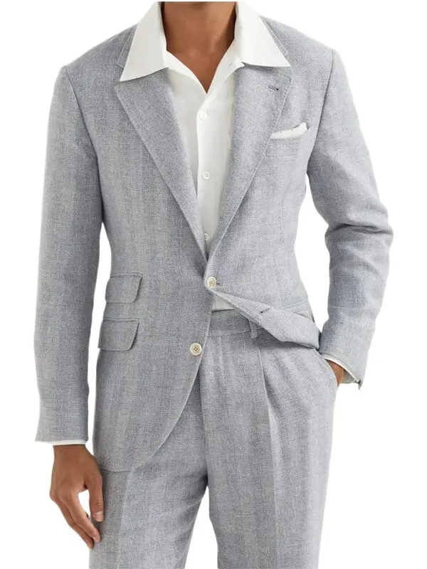 Brunello Cucinelli Single-breasted Blazer - Light Gray