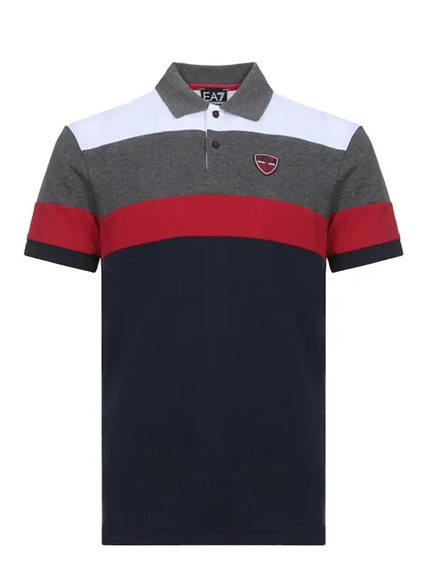 EA7 Logo Polo Shirt - Black