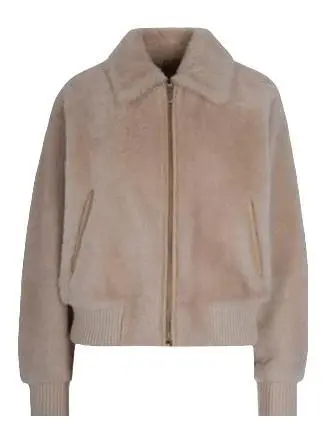 Max Mara Aloa Zip-up Coat - Nude