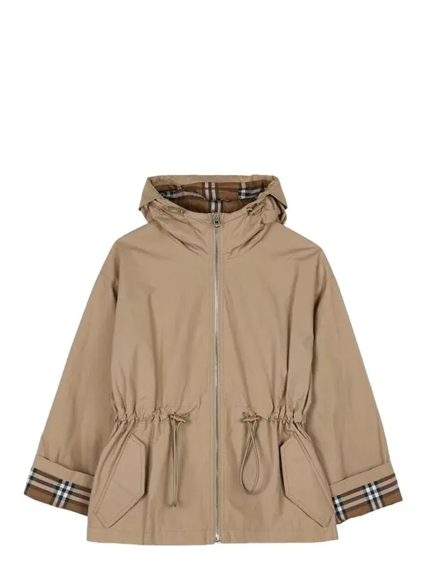 Burberry Long-sleeved Hooded Jacket With Drawstring Waist - No