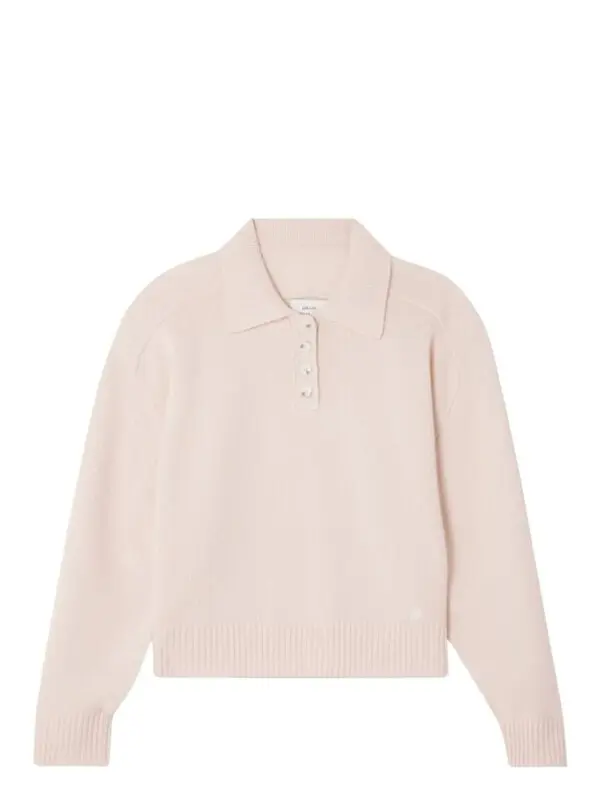 Loulou De Saison Homere Embroidered Cashmere Sweater - Lightpink
