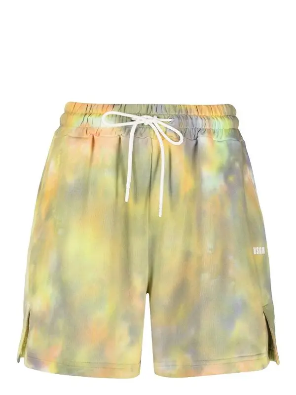 MSGM Tie-dye Track Shorts - Nude