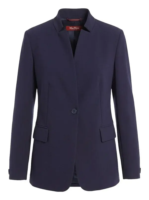 Max Mara Long Sleeve Casual Jacket - Blue