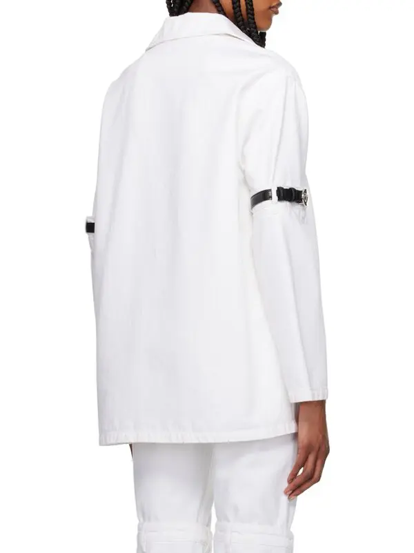 Coperni Hybrid Lapel Denim Shirt - White