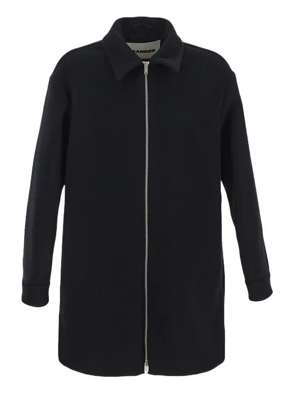 JIL SANDER Raw Edge Felt Jacket - Black
