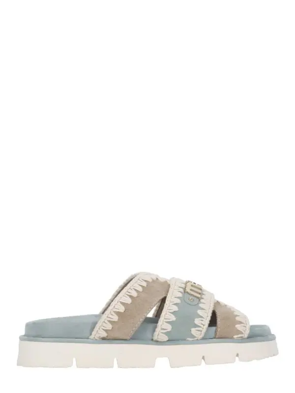 Mou Bio Slip-on Sandals With Braided Detail - Pink