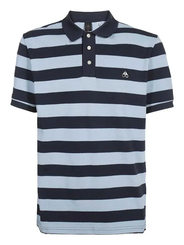 Moose Knuckles Striped Polo Shirt - Black