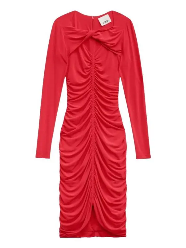 Isabel Marant Étoile Volgane Ruched Dress - Red