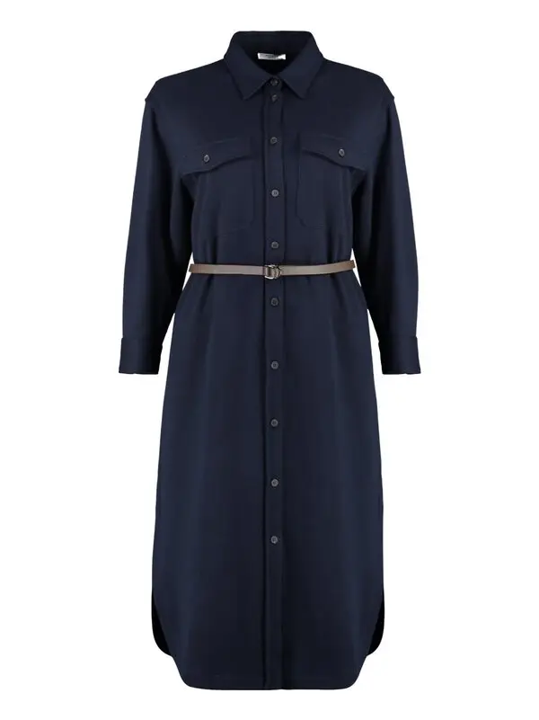 Peserico Cinched Shirtdress - Black