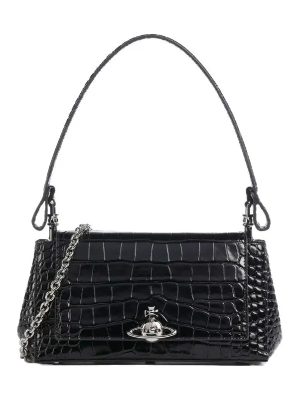 VIVIENNE WESTWOOD Orb Plaque Embossed Tote Bag - Black