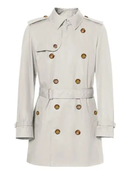 Burberry Double-breasted Trench Coat - White