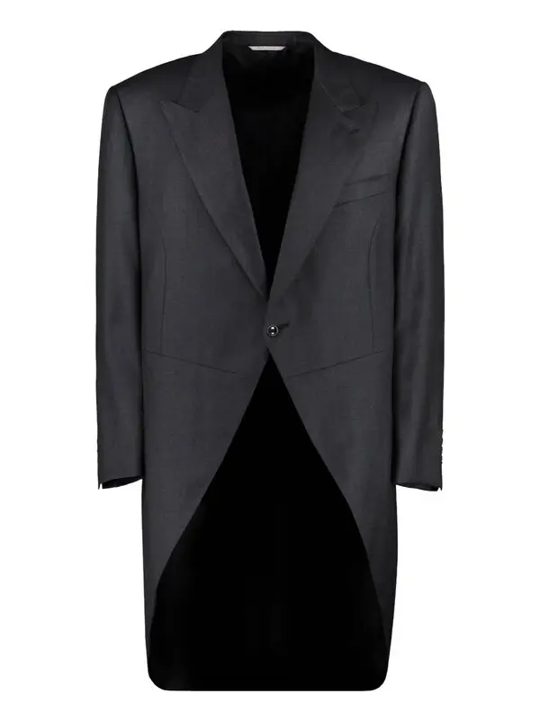 Canali Tailcoat With Rounded Lapel - Black