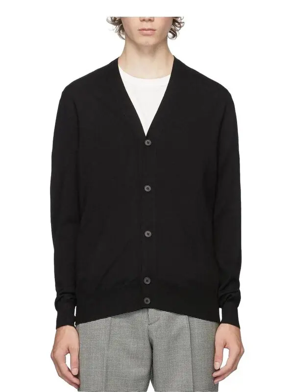 Alexander McQueen V-neck Button-front Cardigan - Black