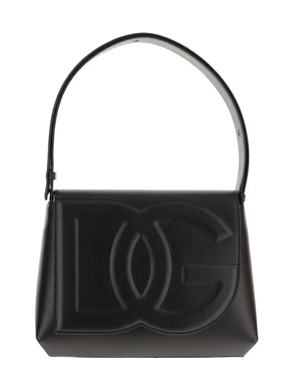 Dolce & Gabbana Dg Logo Embossed Shoulder Bag - Black