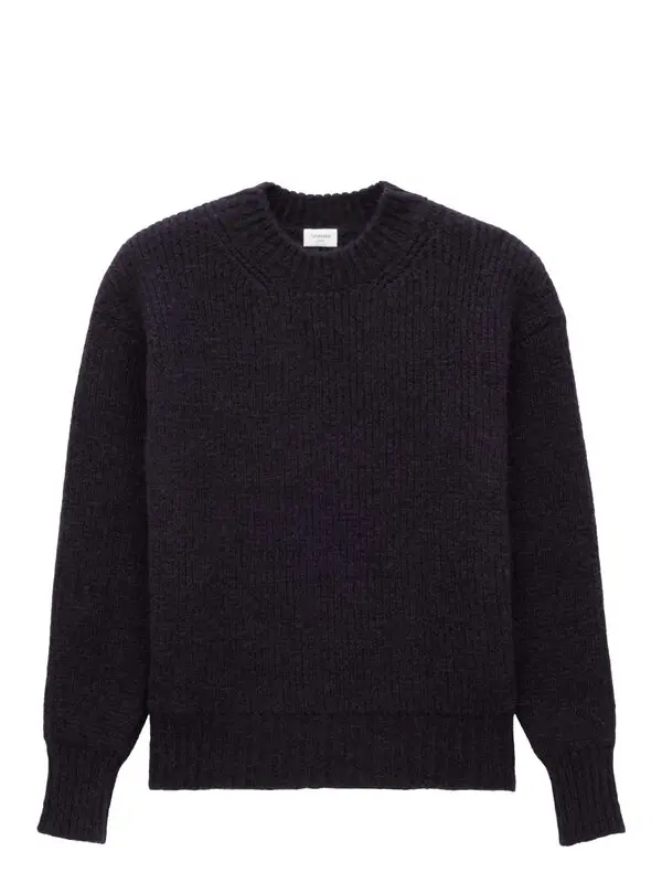 Saint Laurent Ribbed Crew Neck Sweater - Black