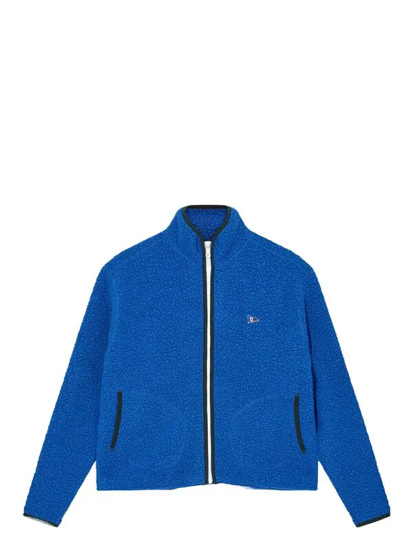 DRAKE'S LONDON Long Sleeve Fleece Casual Jacket - Blue