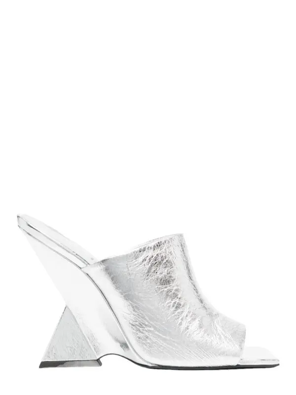 Attico Cheope Slip-on Mules - Silver