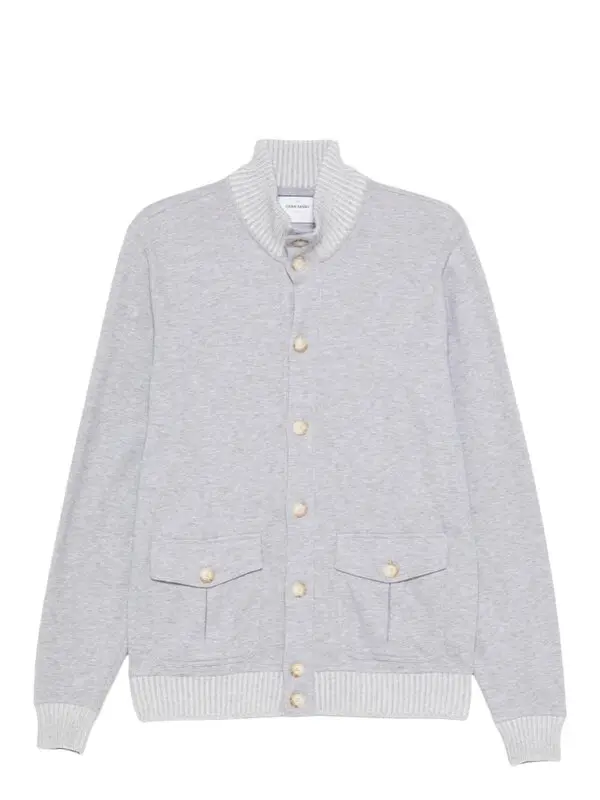 GRAN SASSO Long-sleeved Knitwear With Button-down Closure - Grey