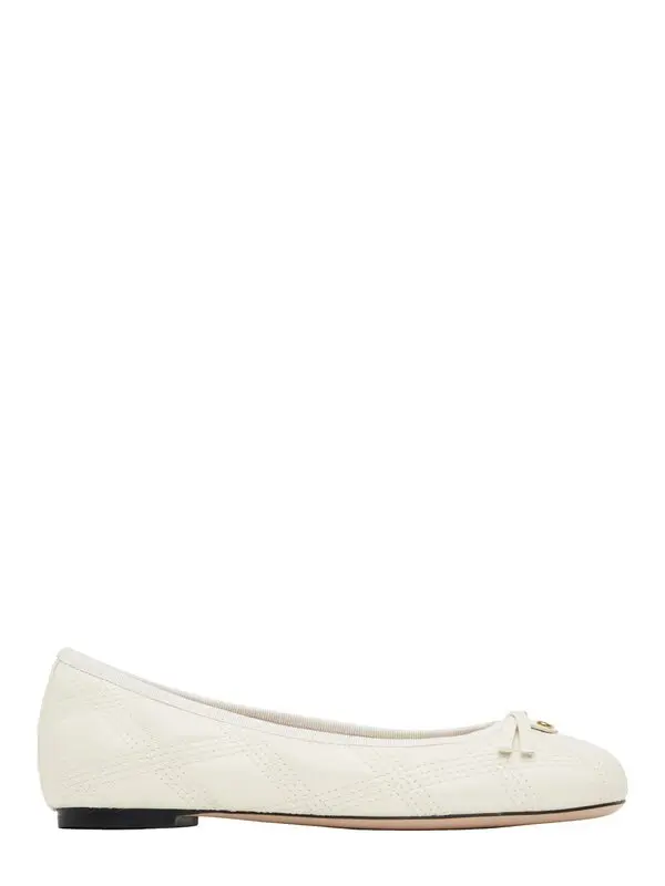 Valentino Garavani Bow Detailed Ballerinas - Ivory