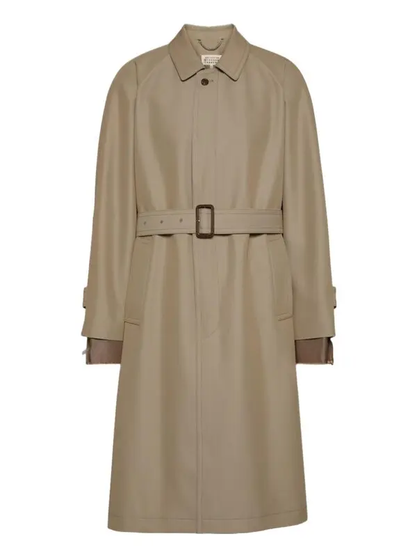 MAISON MARGIELA Single Breasted Trench Coat - Gray