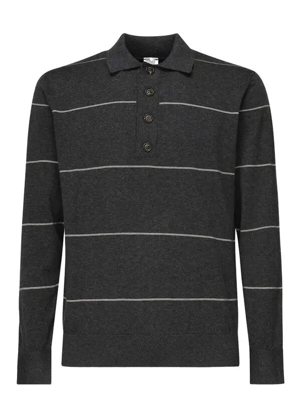 Eleventy Buttoned Knitwear - Black