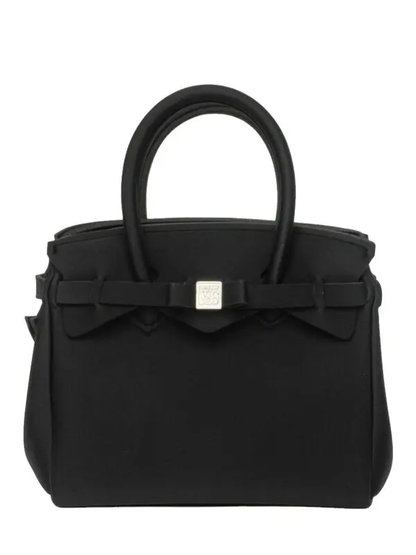 Save My Bag Logo Handbag - Black