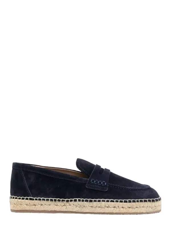 GIANVITO ROSSI Round Toe Slip-on Espadrilles - Black