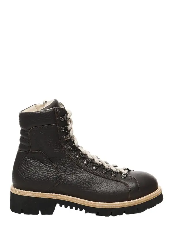 Eleventy Lace-up Lug Sole Boots - Black