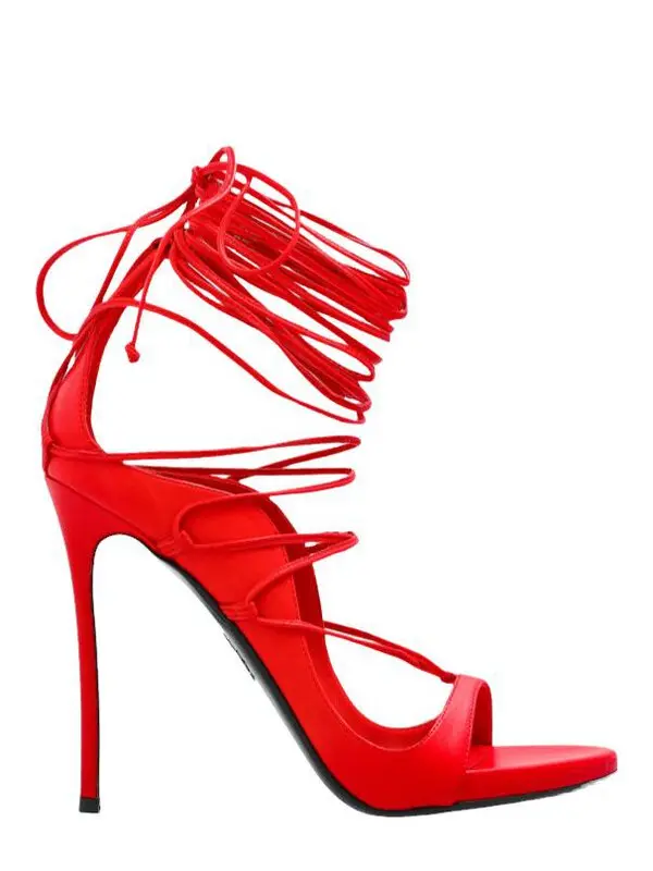 Dsquared2 Vaquera X D2 Strappy High Heel Sandals - Red