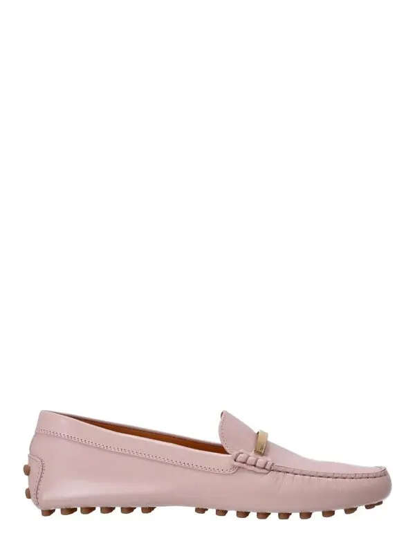 TOD'S Round Toe Loafers - Nude