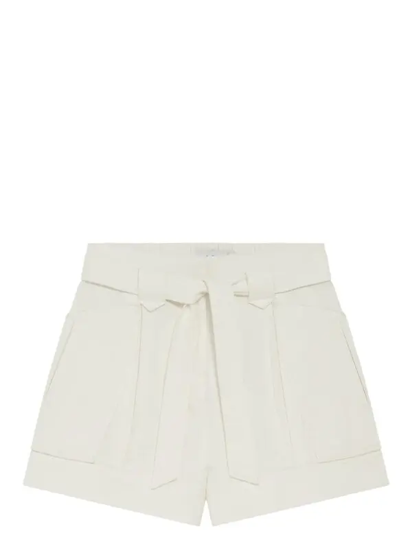 IRO PARIS Belted High-waist Tailored Shorts - White
