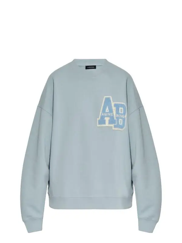 ANINE BING Graphic Cotton Sweatshirt - Gray