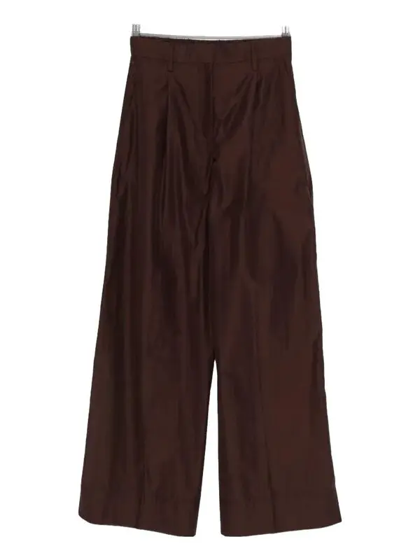FORTE_FORTE High-waist Pleated Trousers - Black