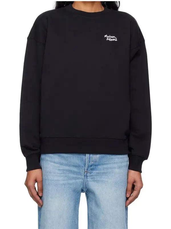 Maison Kitsuné Embroidered Logo Sweatshirt - Black