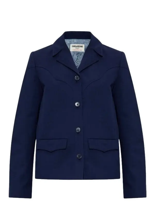 Zadig&Voltaire Button-fastening Blazer With Notched Lapel - Black