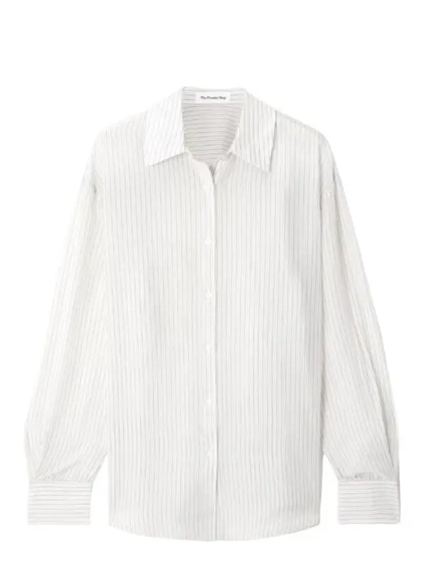 THE FRANKIE SHOP Striped Long Sleeve Shirt - White