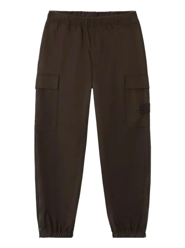 Stone Island Logo Patch Cargo Track Pants - Dark Brown