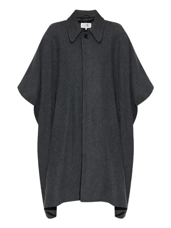 MAISON MARGIELA Oversized Buttoned Coat - Grey
