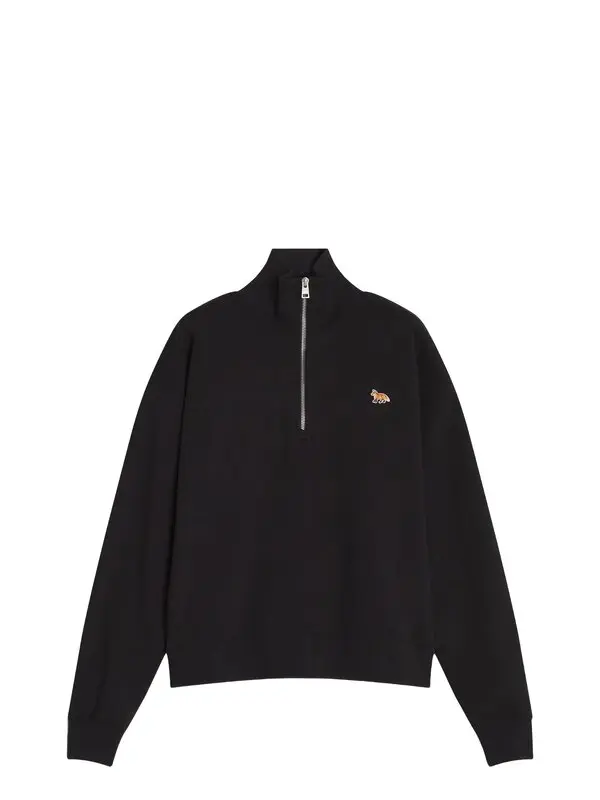 Maison Kitsuné Baby Fox Half Zip Sweatshirt - Black