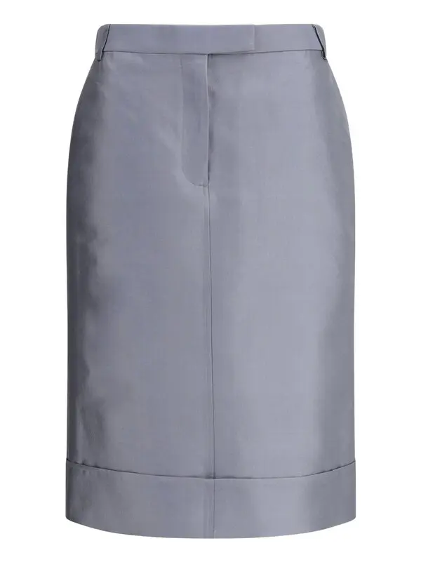 Thom Browne Midi Pencil Skirt With Welt Pockets - Medium Gray