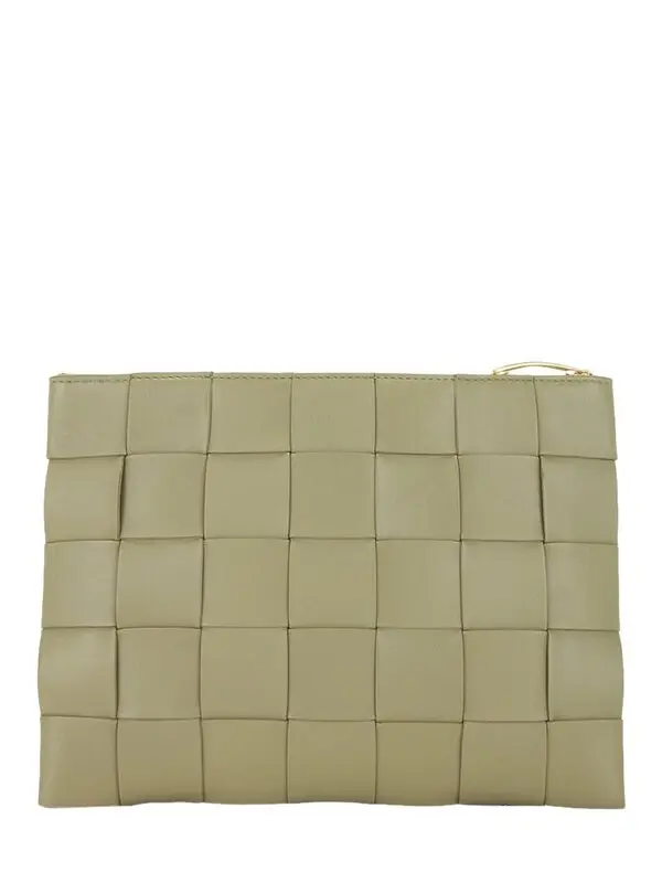 Bottega Veneta Medium Intrecciato Pouch - Nude