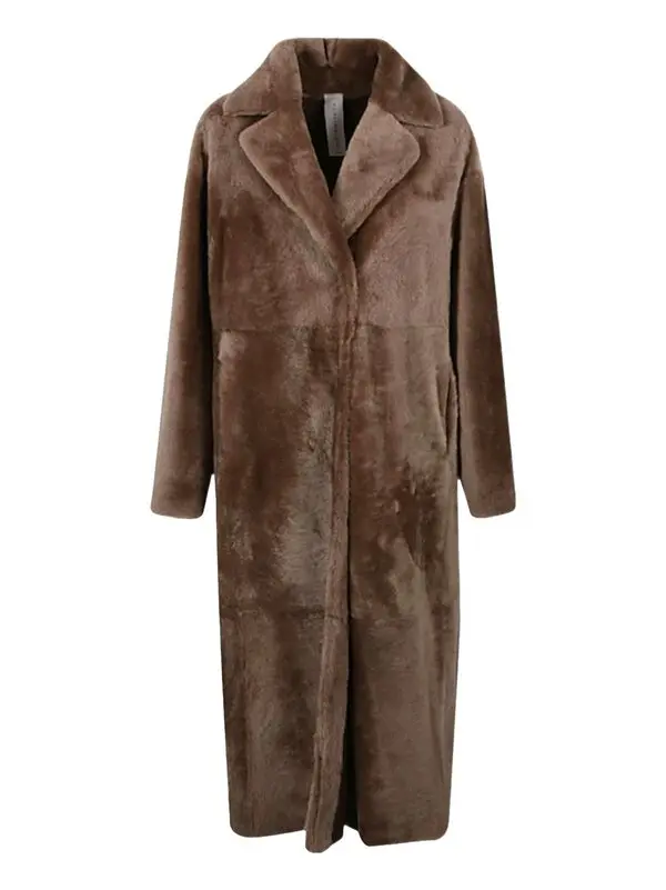 FURLING BY GIANI Notched Lapel Coat - Brown