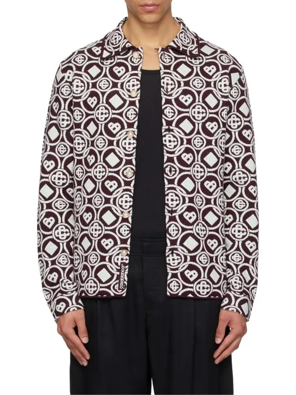 Casablanca Monogram Knit Shirt - Eggplant