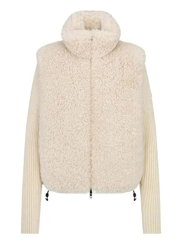 Dior Puffer Jacket With Fleece And Wool - Off White