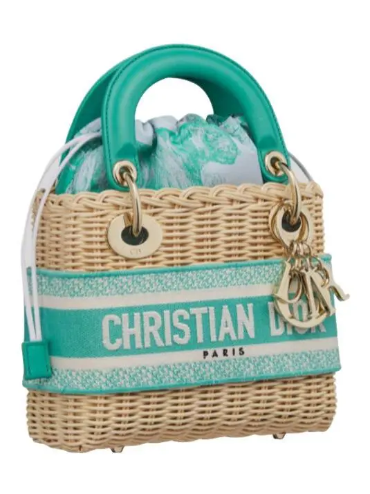 Dior Lady Mini Bag With Top Handle - Green