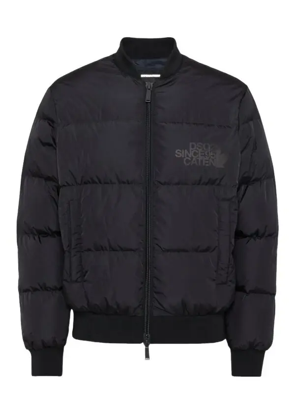 Dsquared2 Puffer Bomber Jacket - Black